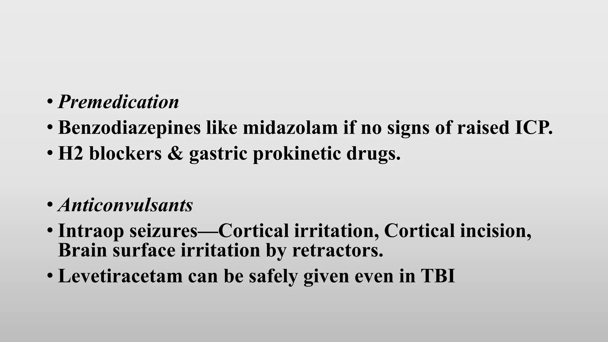 Supratentorial masses excision -anaesthetic implication | PPTX