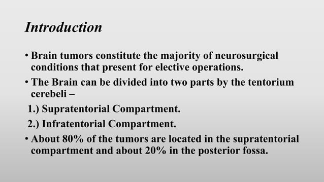 Supratentorial masses excision -anaesthetic implication | PPTX | Brain ...