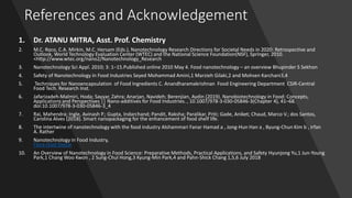 Applications of Nanotechnology in food by Supratim Biswas | PPTX