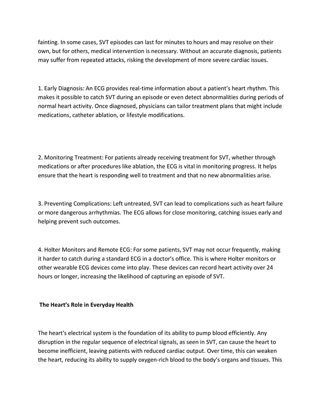 Supraventricular Tachycardia ECG: Invention, Functionality, and Its ...