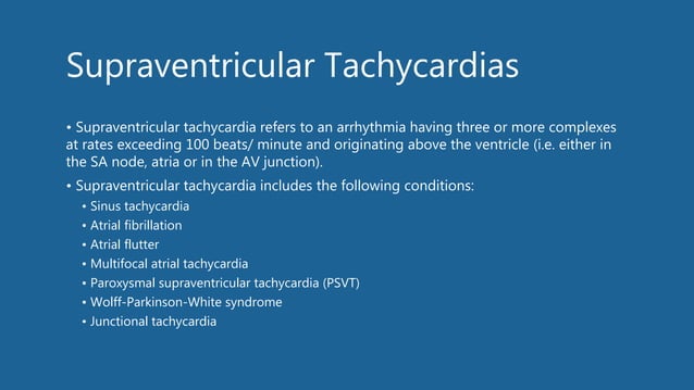 Supraventricular Tachycardias | PPT