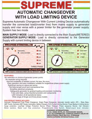 accl-automatic changeover cum current limiting device | PDF