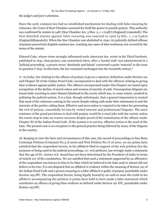 Supreme court-judgement-perjury | PDF