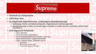 Supreme márka marketing stratégiája | PDF