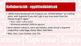 Supreme márka marketing stratégiája | PDF