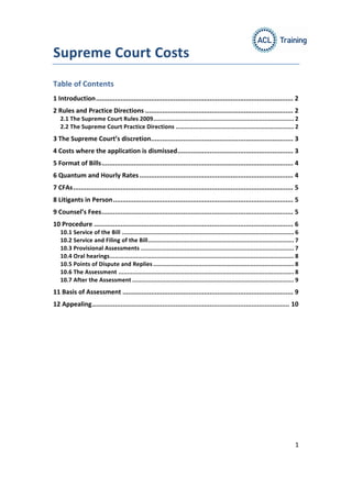 Supreme Court Costs | PDF