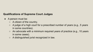 The ppt is about the supreme court ,its function and its power | PPT
