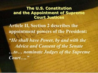 Supreme court nomination process | PPT