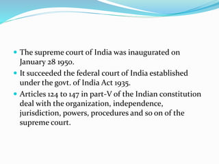 Supreme court of india | PPTX
