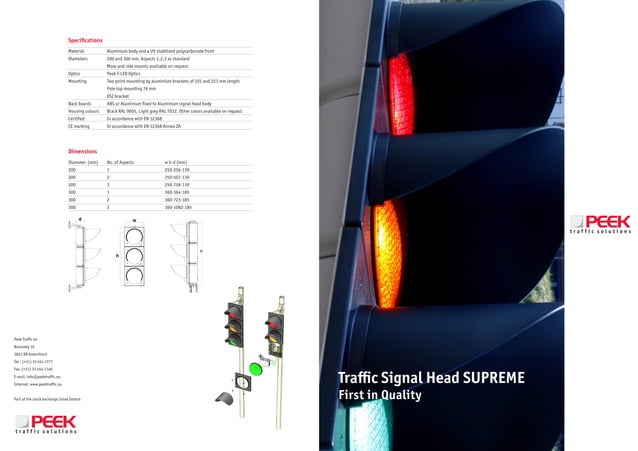 Traffic Signal Head Supreme | PDF