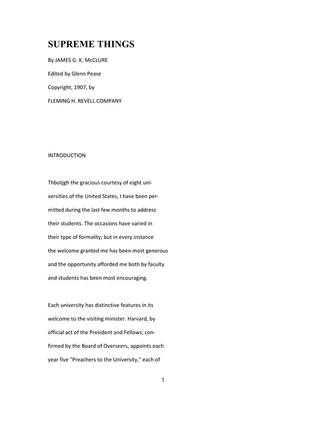 Supreme things | PDF