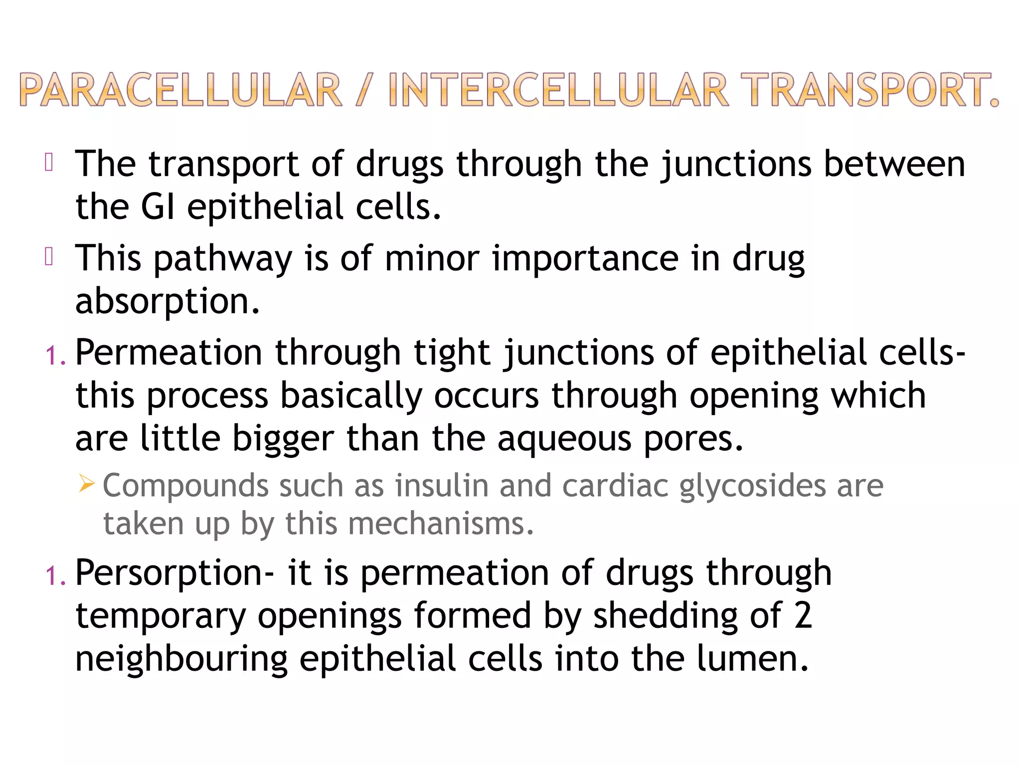 Drug absorption mechanisms Supriya | PPT | Pharmaceutical Drugs ...