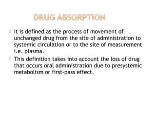 Drug absorption mechanisms Supriya | PPT | Pharmaceutical Drugs ...