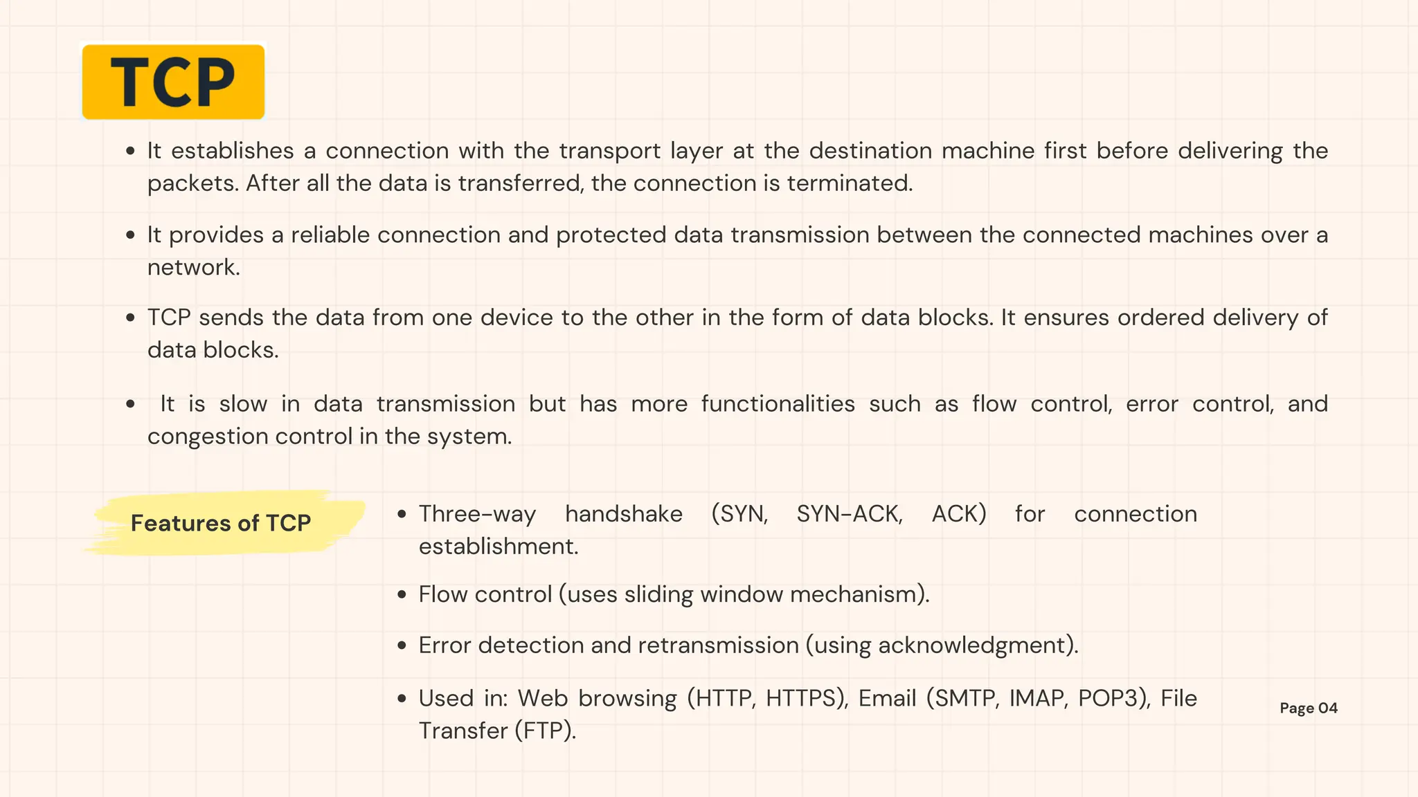 DIFFERENT TYPES OF TRANSPORT LAYER PROTOCOLS | PPT