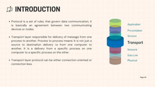 DIFFERENT TYPES OF TRANSPORT LAYER PROTOCOLS | PPT