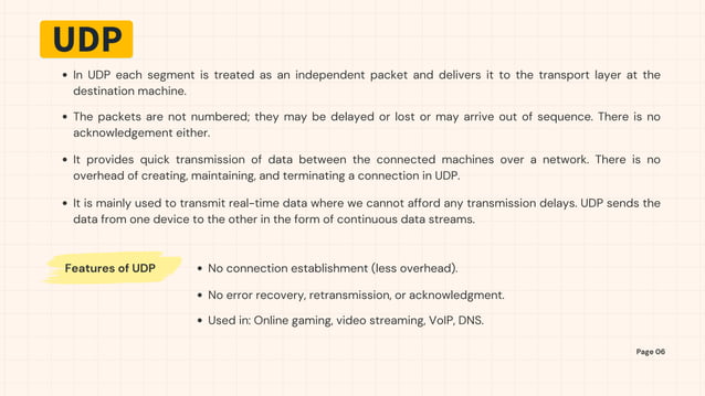 DIFFERENT TYPES OF TRANSPORT LAYER PROTOCOLS | PPT