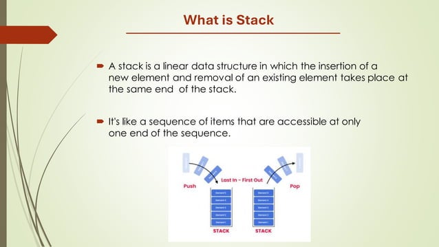 STACK WITH ITS DIFFERENT OPERATIONS . | PDF