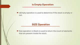 STACK WITH ITS DIFFERENT OPERATIONS . | PPT