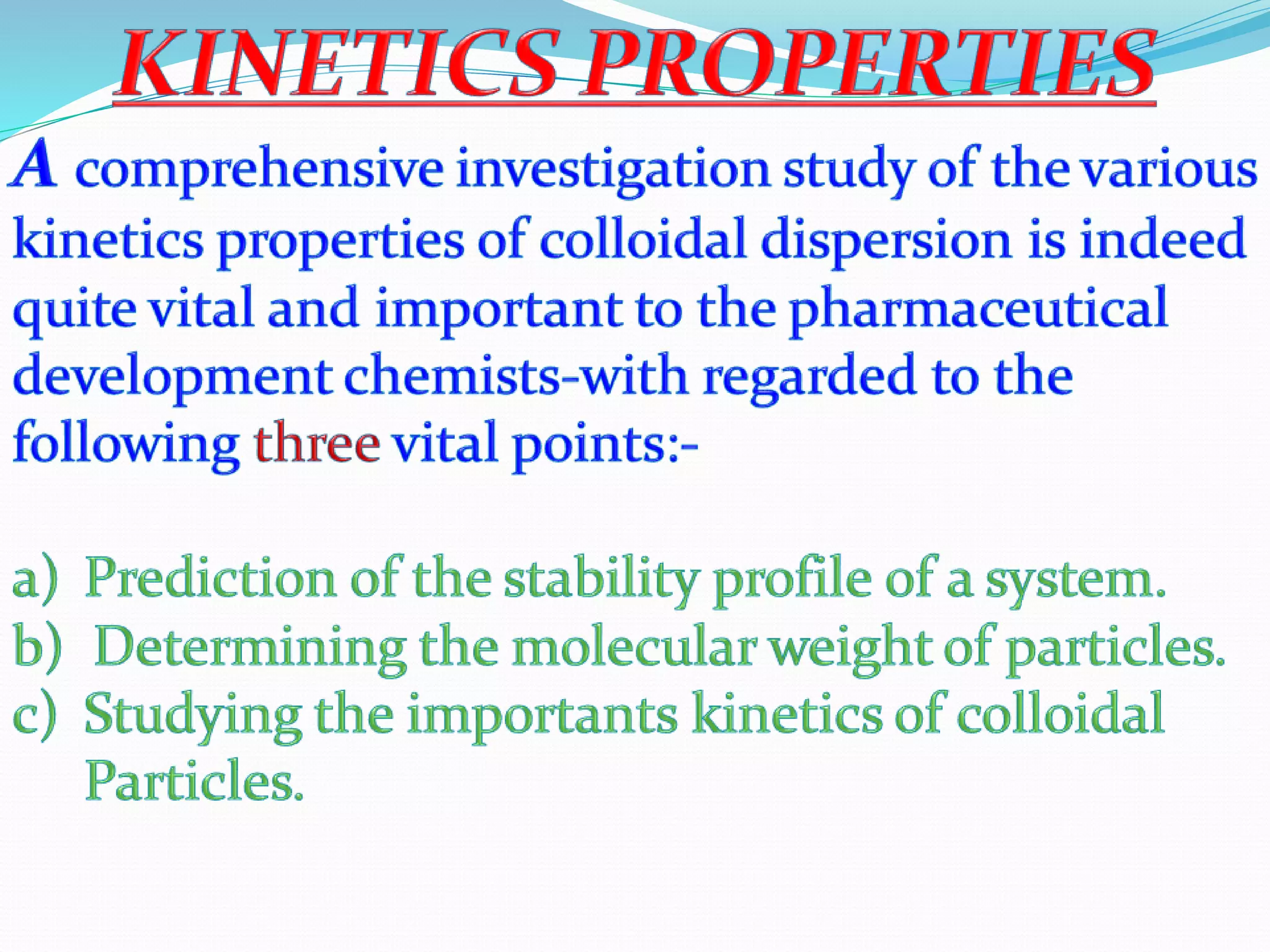 Physical Pharmaceutics-KInetics Properties Of Colloids | PDF
