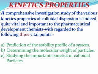 Physical Pharmaceutics-KInetics Properties Of Colloids | PDF