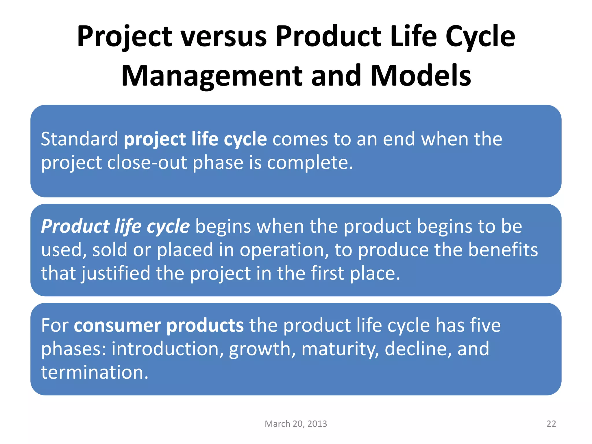 The six phase comprehensive project life cycle model-2013 | PPTX