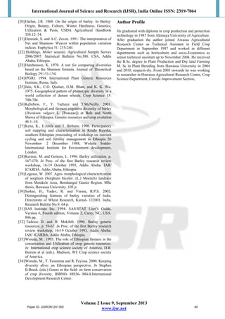 Phenotypic Diversity for Qualitative Characters of Barley (Hordeum ...