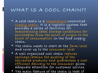 concept of cool chain in India | PPT