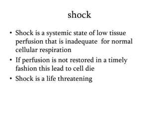 shock and blood trasfution problems and complications | PPT