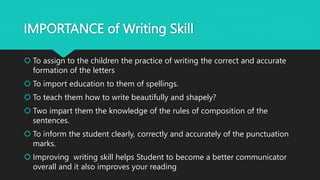Concept,Need and importance of Reading and Writing Skill | PPTX