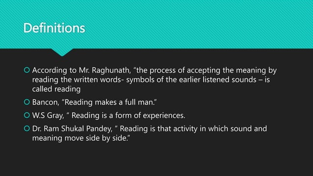 Concept,Need and importance of Reading and Writing Skill | PPTX | Education