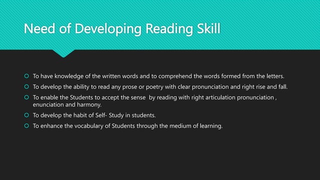 Concept,Need and importance of Reading and Writing Skill | PPTX | Education