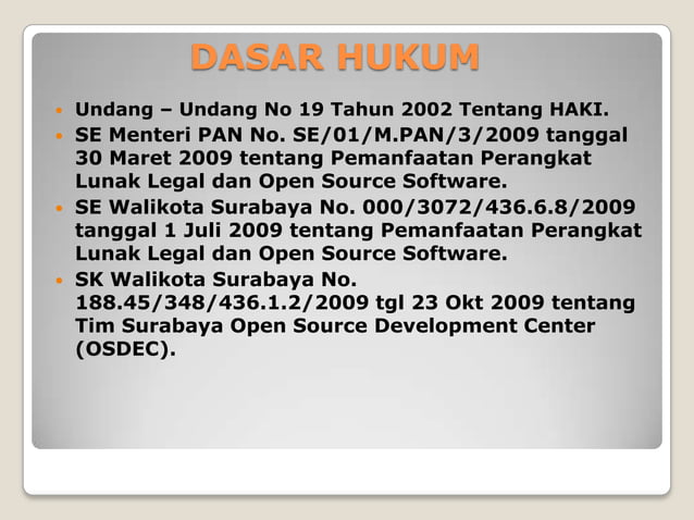 Surabaya menuju open source | PPTX