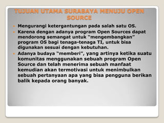 Surabaya menuju open source | PPTX