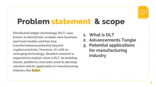 Blockchain for Manufacturing Sector | PPT