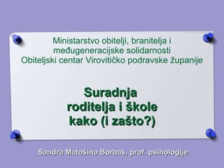Suradnja roditelja i učitelja | PPT