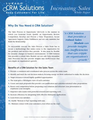Surado Crm Increasing Sales | PDF