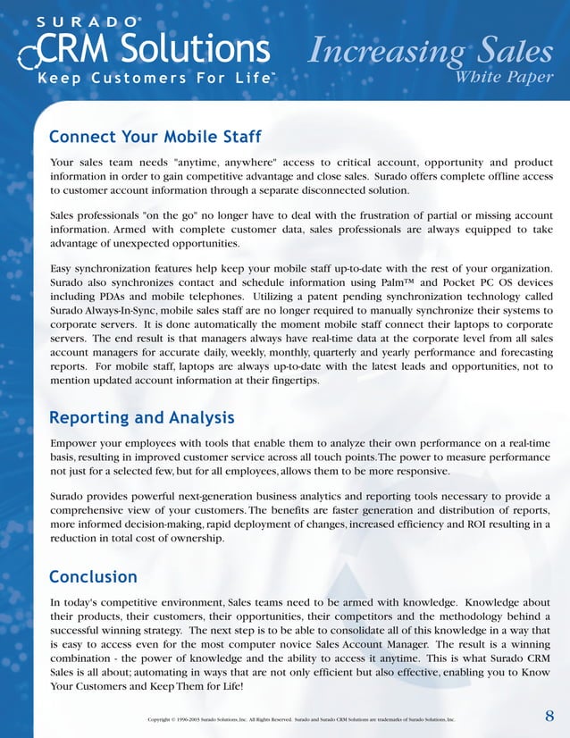 Surado Crm Increasing Sales | PDF