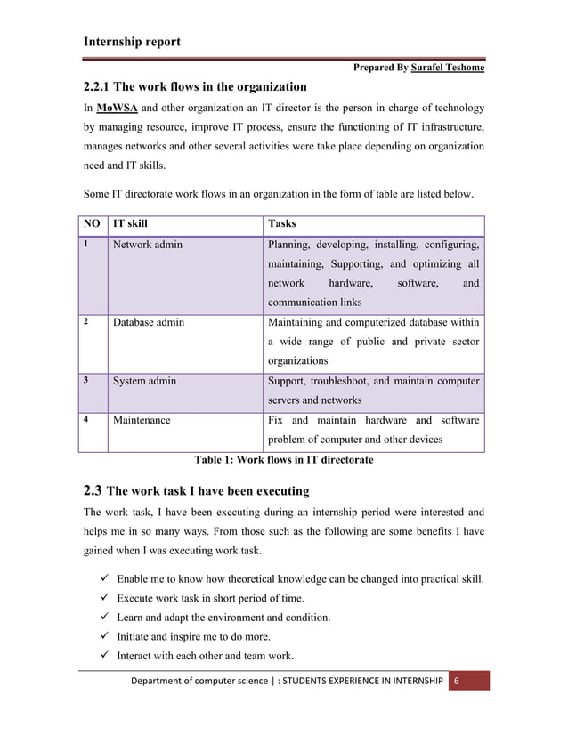 Computer science internship report | DOCX | Undergraduate Education | College Education