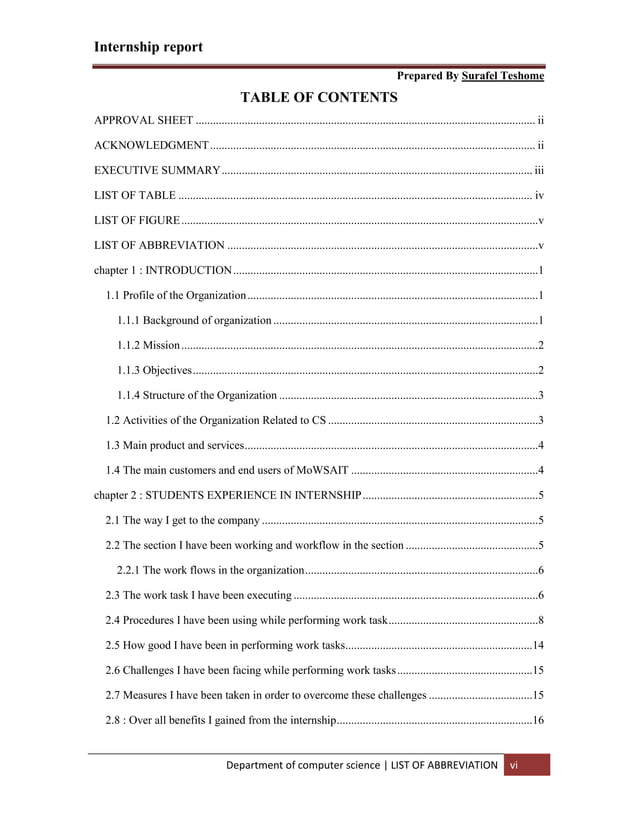 Computer science internship report | DOCX | Undergraduate Education | College Education