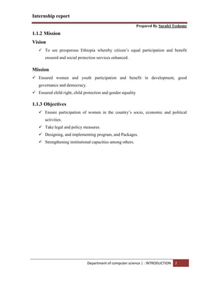 Computer science internship report | DOCX