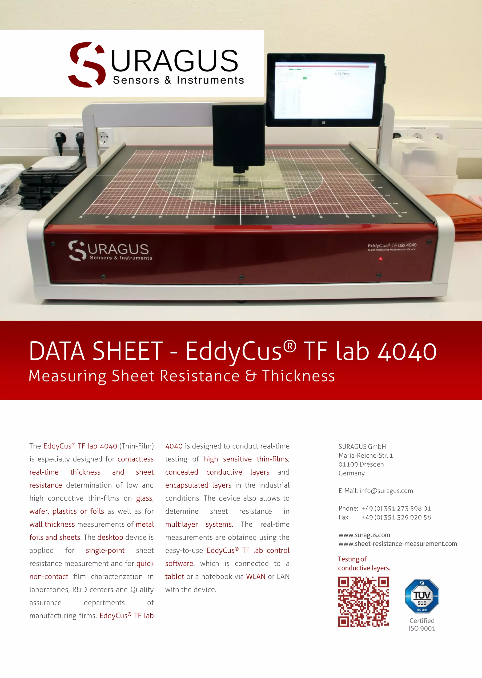 Sheet Resistance Measurement by EddyCus TF lab 4040 | PDF