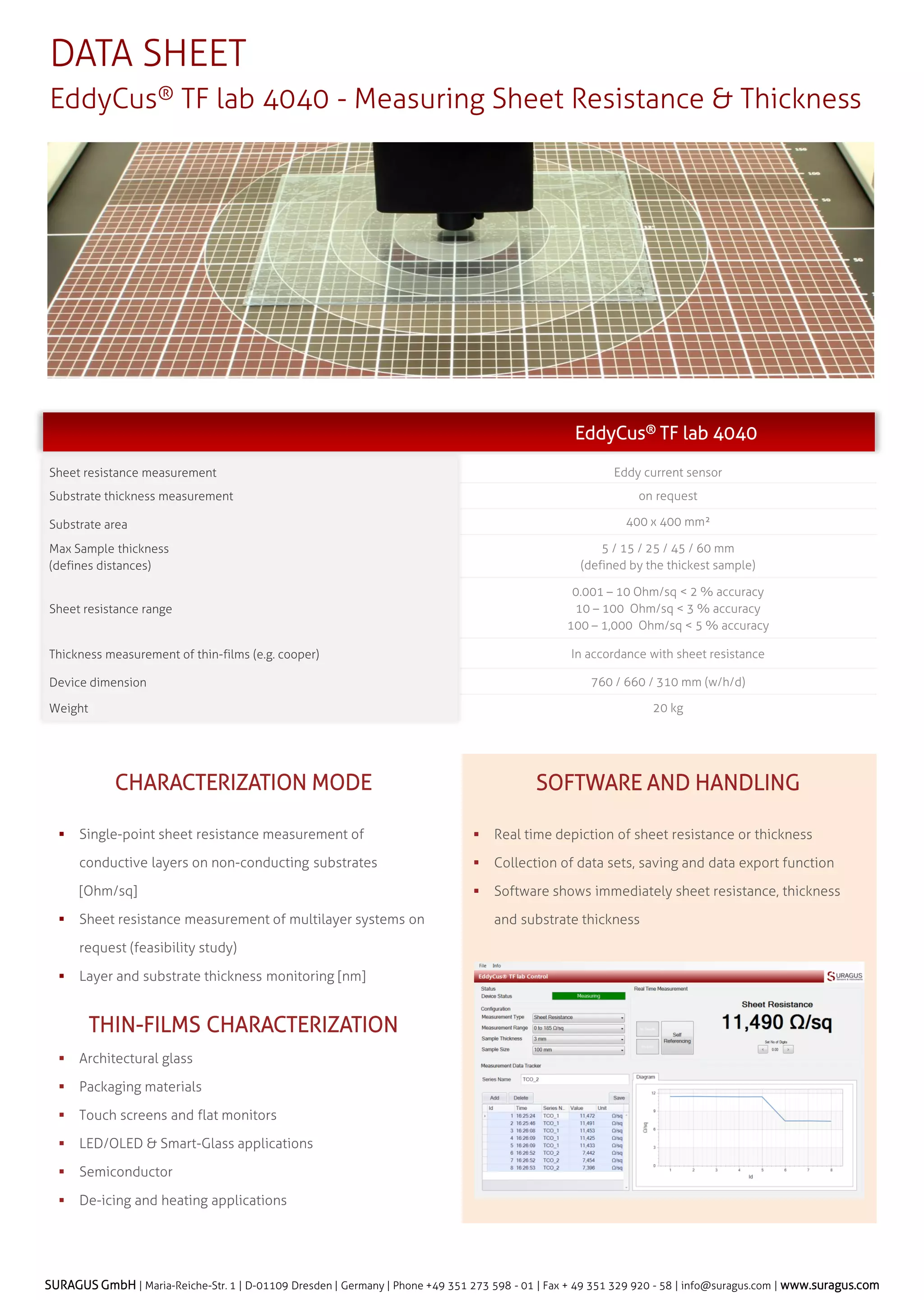 Sheet Resistance Measurement by EddyCus TF lab 4040 | PDF