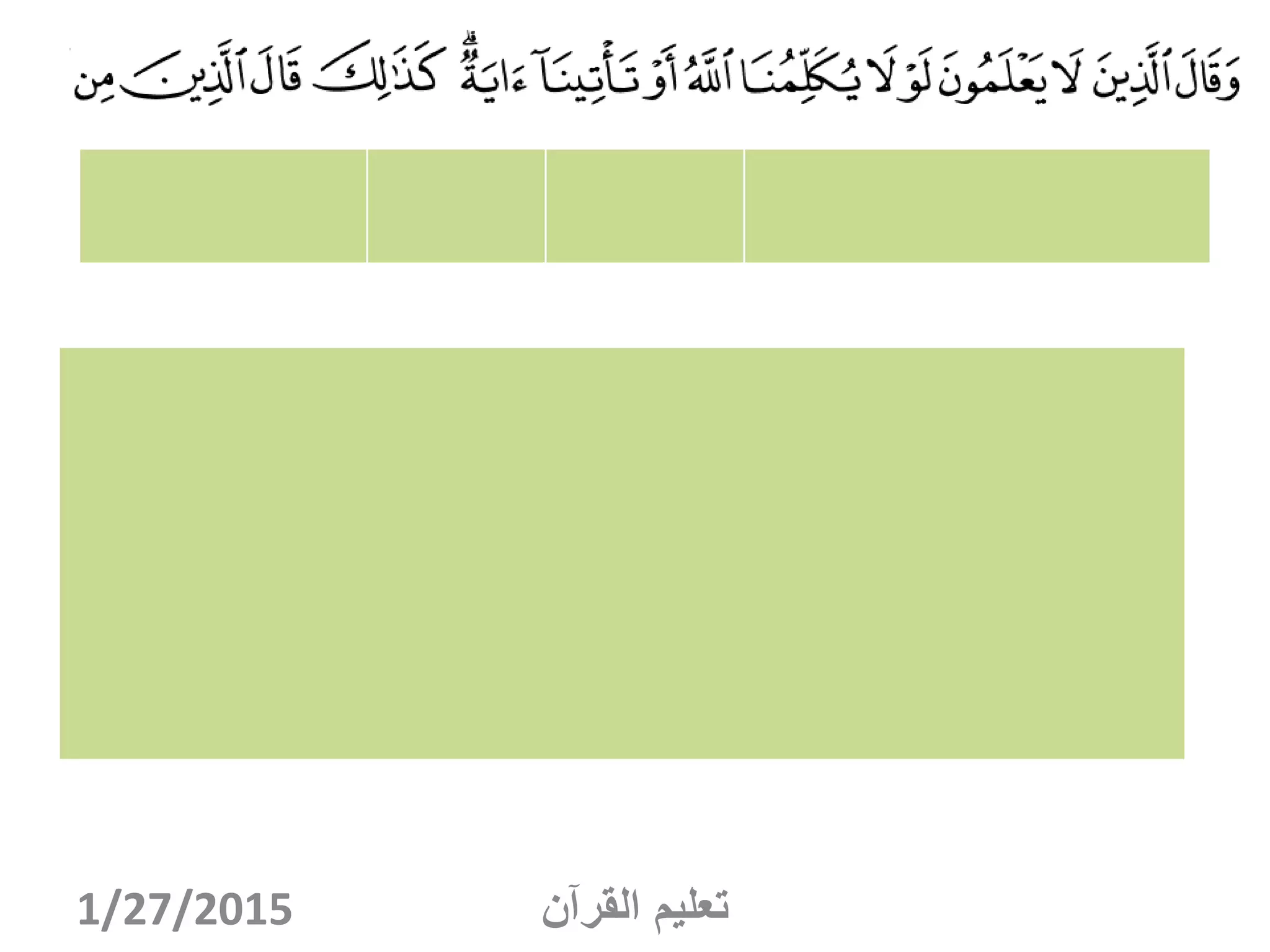 Surah al baqarah 113-121 | PPTX