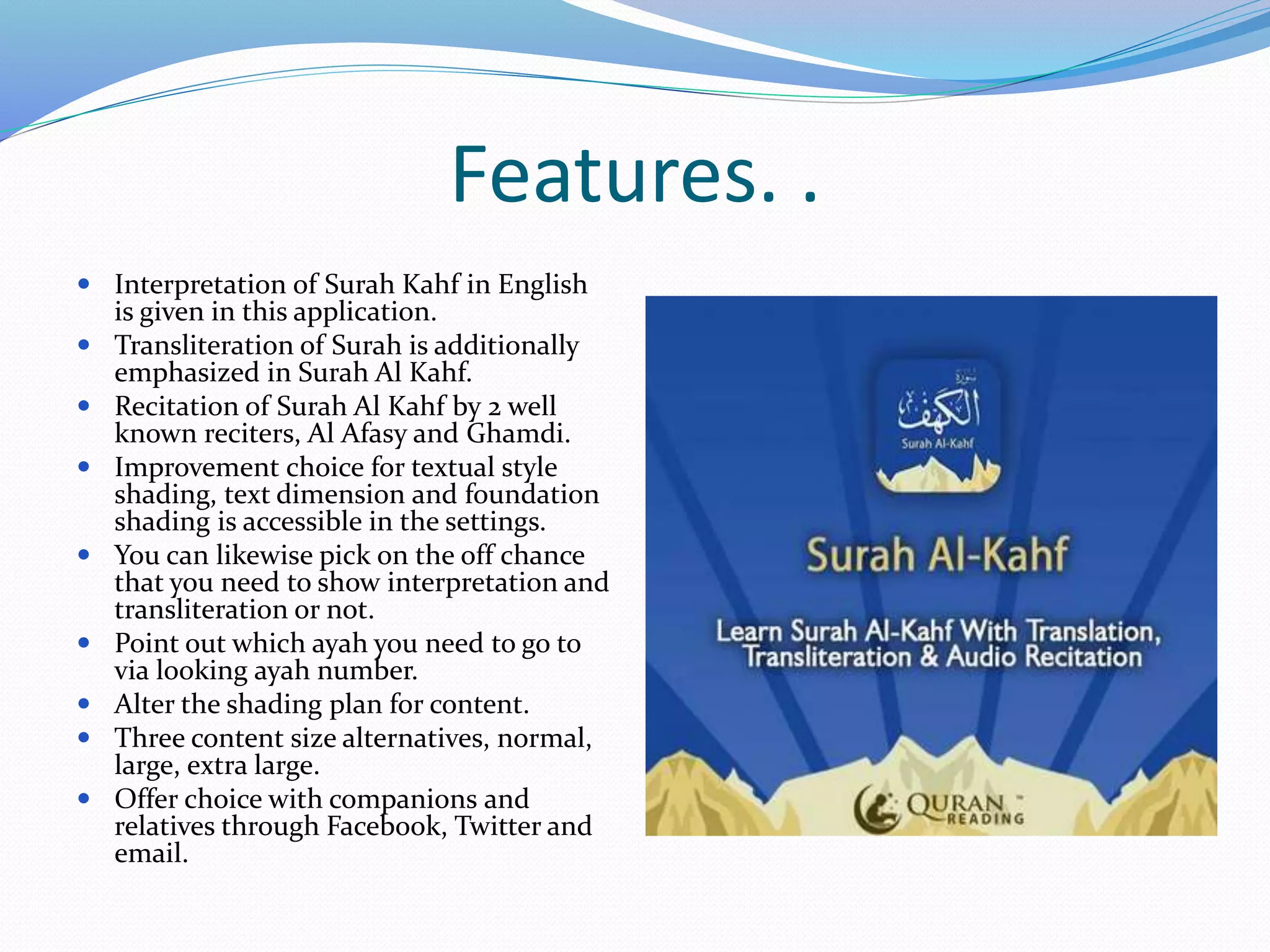 Surah Al-Kahf - App with Translation and Recitation | PPTX