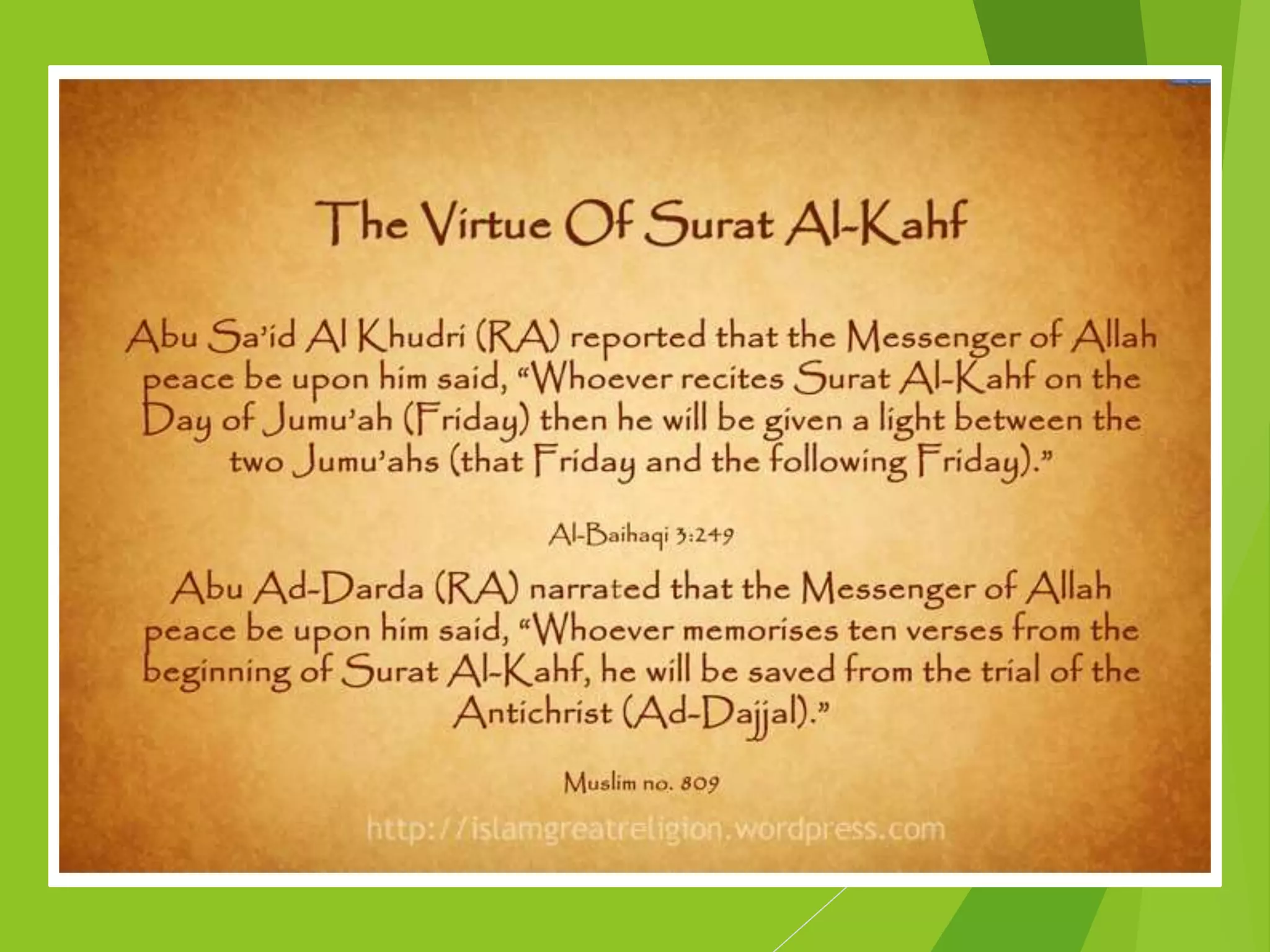 Surah al kahf New PPT | PPTX | Islam | Religion & Spirituality