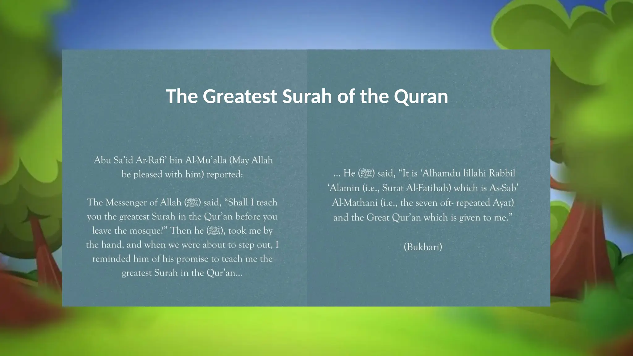Surah Al-Fatiha Meaning and Explanation for Kids (Ages 9–15) | Islamic ...
