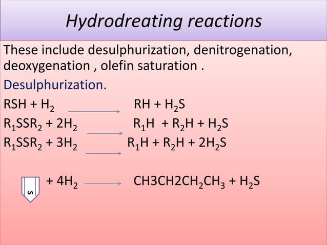 Hydrotreating process | PPTX