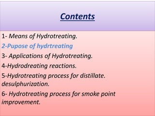 Hydrotreating process | PPT