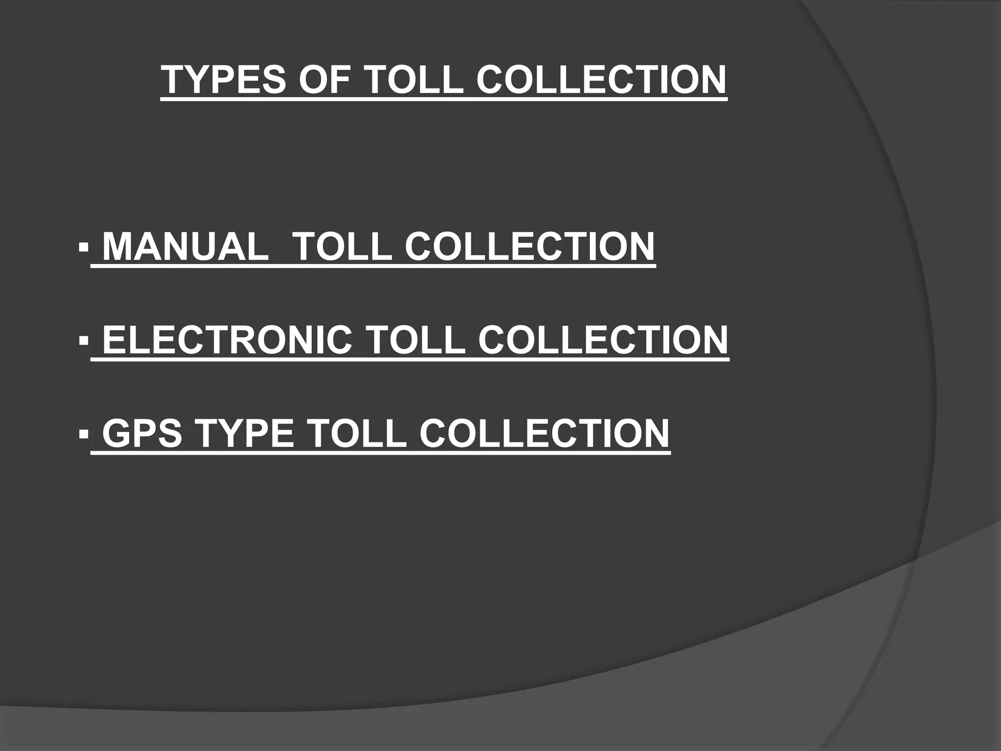 Electronic Toll collection | PPTX