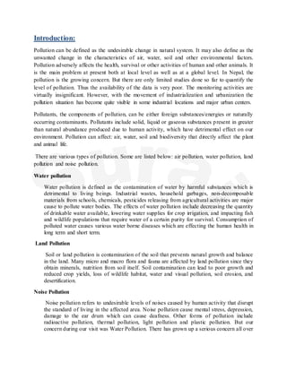 A report on a visit to a local polluted site. | DOCX